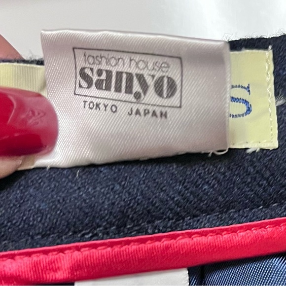 Fashion House Sanyo | Skirts | Vintage Sanyo Fashion House Joskes Wool Navy Aline Midi Skirt ...